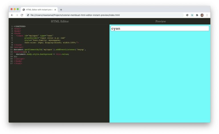 Membuat HTML Editor dengan Javascript Dilengkapi Instant Preview