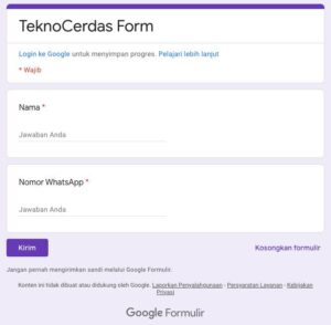 Integrasi Google Form dan WhatsApp Menggunakan API KirimWA.id